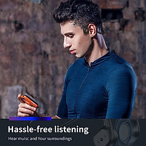 PASONOMI Bone Conduction Headphones-Open Ear Headphone Wireless-Sport Bluetooth Headphone with Microphones Wireless Earphones for Running Gym Hiking Cycling