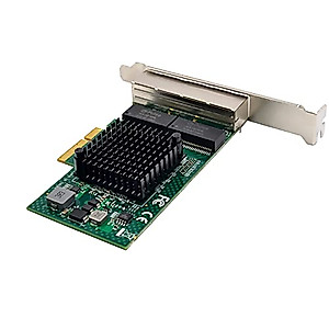 Quad-Port PCIe Gigabit Ethernet Server Adapter with NetXtreme® BCM5719 Chipset PCI Express 1000M Network LAN Card for Windows Server Linux Ubuntu VMware (BCM5719-4P)