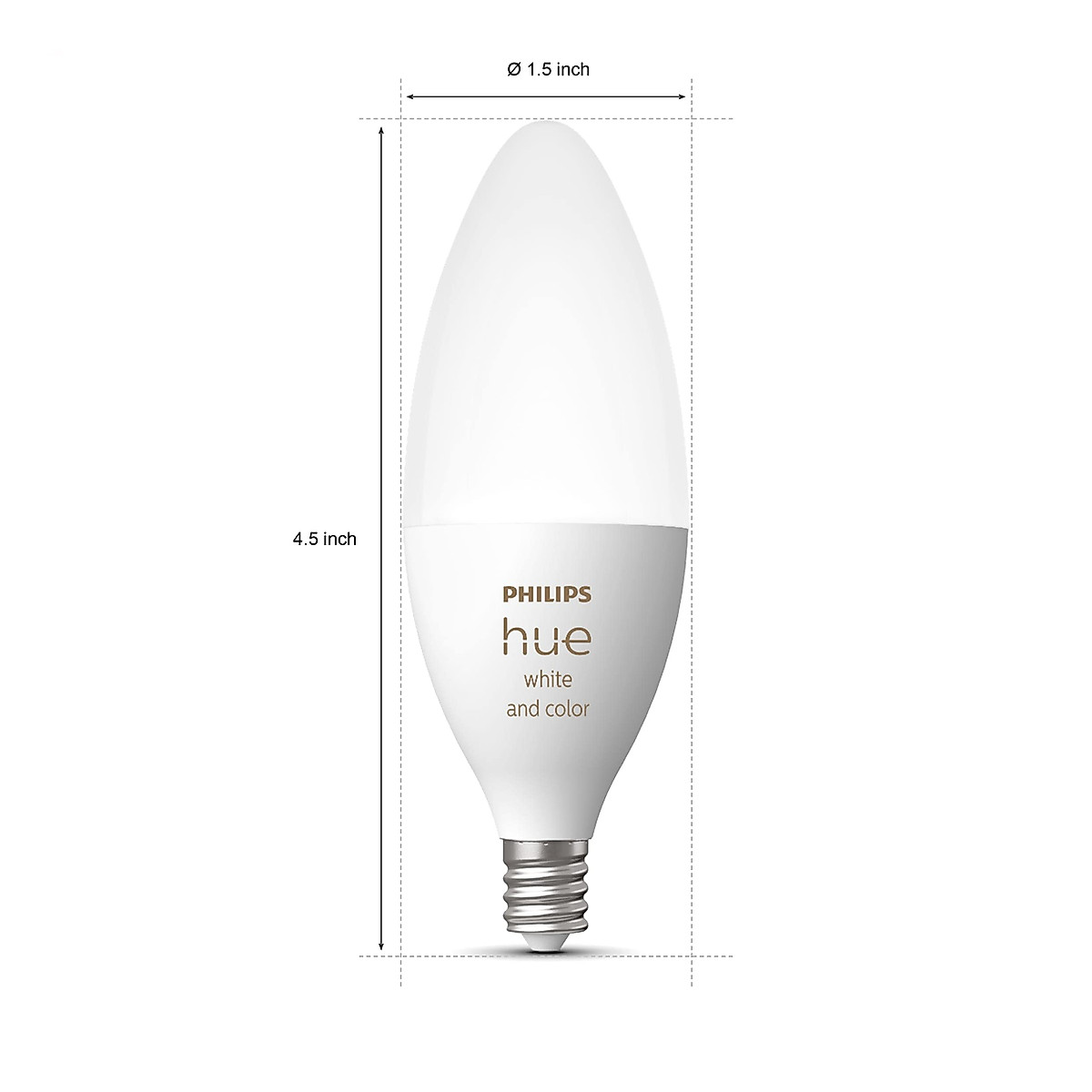 Philips Hue White and Color Ambiance E12 LED Smart Candle Bulb, Works with Alexa, Apple HomeKit and Google Assistant, Bluetooth Compatible, 1-Pack