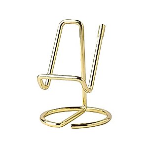 SIRMEDAL Cell Phone Stand, Business Card Holder, Mobile Phone Holder – Metal Wire Cellphone Cradle Dock, Compatible with iPhone/Android Phones/iPad Mini/Kindle (Gold)