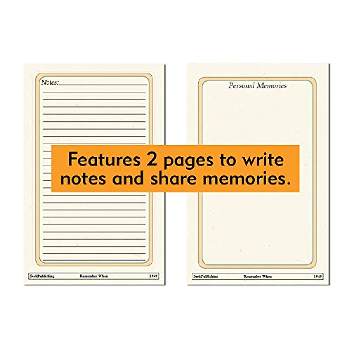 1934 REMEMBER WHEN CELEBRATION KardLet: Birthdays, Anniversaries, Reunions, Homecomings, Client & Corporate Gifts