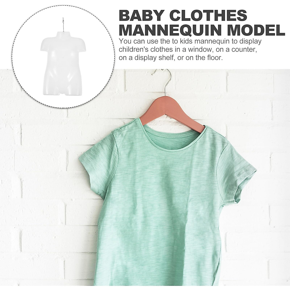 Mannequin Torso, Dress Form Hollow for Hanging, Use at Craft Shows, Photos or Display, White