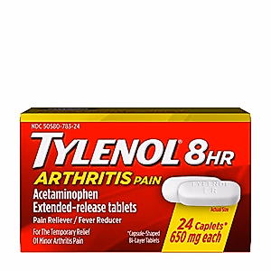Tylenol 8 Hour Arthritis Pain Tablets with Acetaminophen for Joint Pain, 24 ct