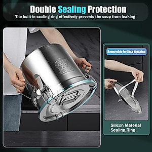 12L Stainless Steel Airtight Canister with Airtight lids & Locking Clamp, Kitchen Rice Storage Bucket, Rice Cereal Grain Canisters Container for Storing Dry/Wet Foods, Flour, Tea, Cereals, Rice