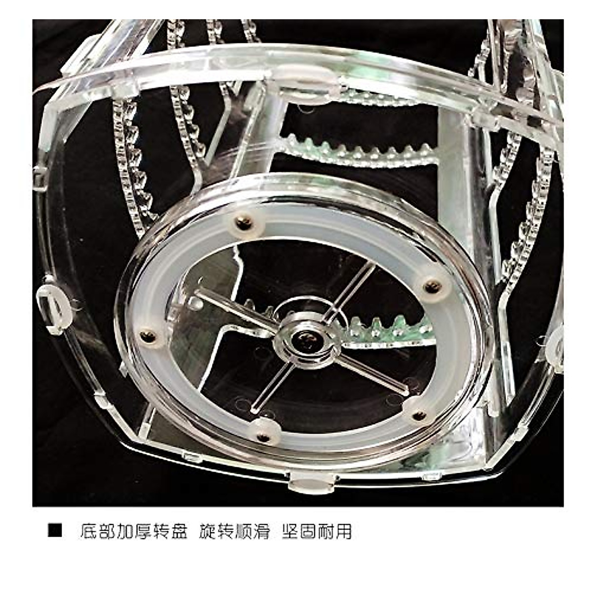 Cq acrylic 360 Rotating Earring Holder Organizer Clear Jewelry Displays Dangle Earinging Rack Necklace Bracelet Carousel Tree Towers,4 Tier Hanging Earring Display Stands For Selling,Pack of 1