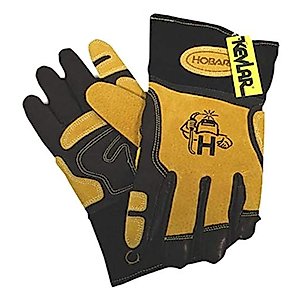 Hobart 770710 Ultimate-Fit Leather Welding Gloves, Large, Black