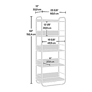 Sauder Union Plain 5-Shelf Bookcase, Prairie Cherry Finish