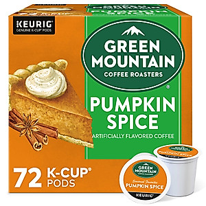 Green Mountain Coffee Roasters Pumpkin Spice, Single-Serve Keurig K-Cup Pods, Flavored Light Roast Coffee, 72 Count, 12 Count (Pack of 6)