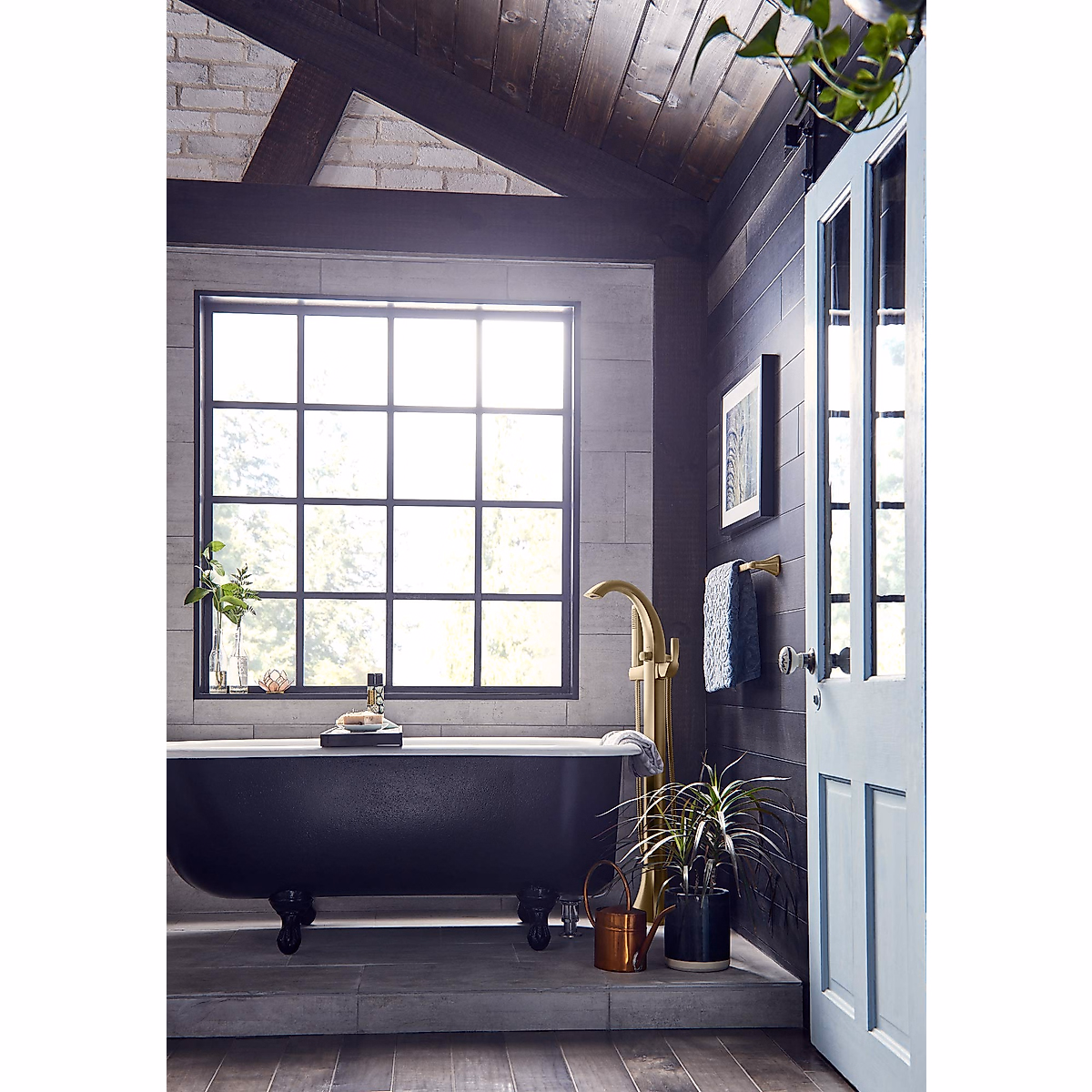 Moen Floor Mount Bracket for Freestanding Tub Filler, Single Riser Floor Joist Mounting Kit, TS50100