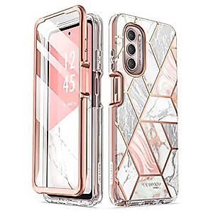 i-Blason Cosmo Series Designed for Moto G Stylus 5G Case (2022) [Not for 4G Version& 2020/2021 Version], Slim Stylish Protective Case with Built-in Screen Protector (Marble)