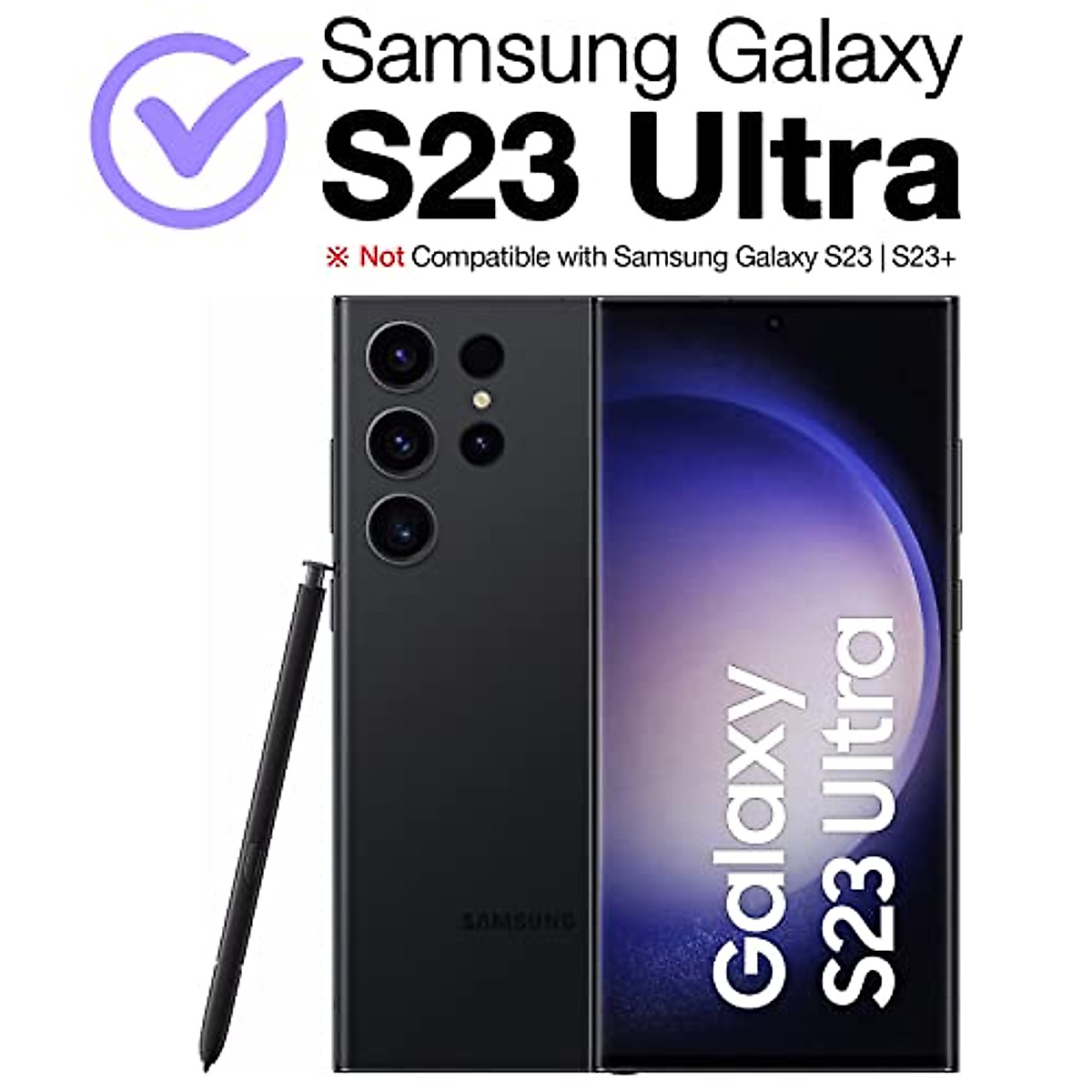 VOFATA Crystal Clear Designed for Samsung Galaxy S23 Ultra Case [Anti-Yellowing] [10FT Military Grade Drop Protection] Shockproof Hard PC Back Phone Case for Galaxy S23 Ultra Case(2023) - Clear