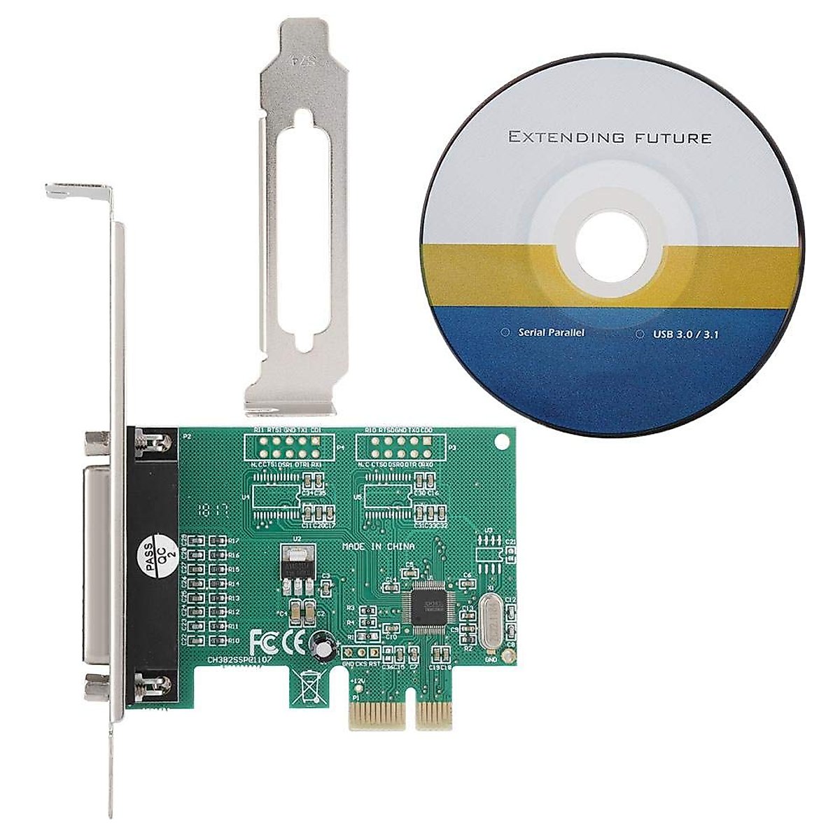 Wendry LPT Printer to PCI-E Parallel Printer Card, Parallel Port DB25 Express Card Converter Adapter, Pci-express's 25/s Full Duplex Channel,1.5 Mbyte/S,for Win98SE/ME/2000/XP/Vista/Win7/Win8/Win10