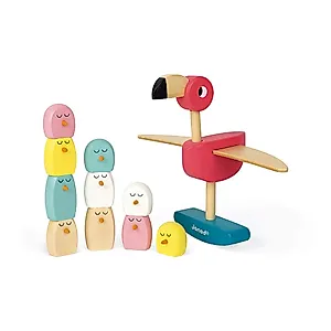 Janod Zigolos Wooden Balancing Game - Flamingo – Ages 3+ - J08230