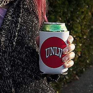 University of Nevada, Las Vegas Primary Logo Can Cooler - Drink Sleeve Hugger Collapsible Insulator - Beverage Insulated Holder