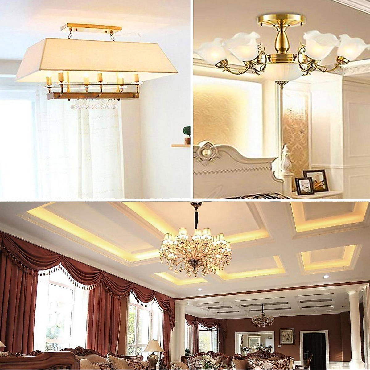 OMAYKEY 2W LED Candelabra Bulb 25W Equivalent 3000K Soft White 250LM, E12 Base LED Chandelier Light Bulbs, Vintage Edison Clear Glass CA11 Candle Flame Tip, Non-dimmable, Pack of 10