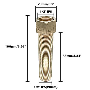 ZLYY 1/2" IPS Faucet Extension Adapter Kits, Brass Nut Fittings, Single Hole Mounting Pipe