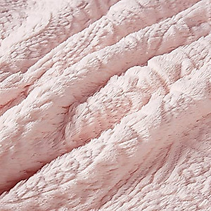 Madison Park Ultra Soft Luxury Premium Plush Comforter Mini Modern All Season Down Alternative Bedding Set with Matching Sham, Full/Queen, Blush