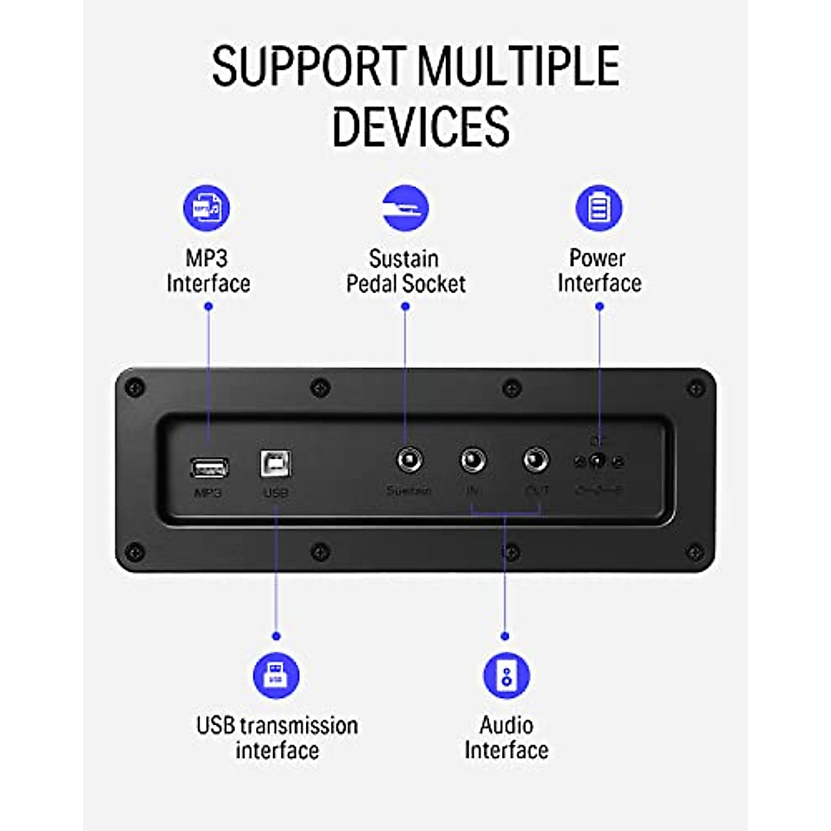 Donner DDP-100 Digital Piano White with Piano Bench