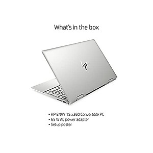 2022 HP Envy x360 2-in-1 15.6" FHD Touchscreen Laptop, Intel Core i5-1135G7, 32GB RAM, 1TB PCIe SSD, Full-Size Keyboard, Iris Xe Graphics, HD Webcam, Win 11 Pro, Silver, 32GB Snow Bell USB Card