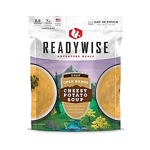 READYWISE - Adventure Meal, Cheesy Potato Soup, 2 Servings, Pack of 1, Emergency Preparedness, Freeze Dried Food, MRE, Snack Pack or Emergency Food, Backpacking, Camping, Hiking, and, Survival Food