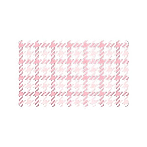 susiyo Doormat 30"x18" Pink Houndstooth Tartan Plaid Non-Slip Indoor Entryway Door Mat (Rubber Backing)