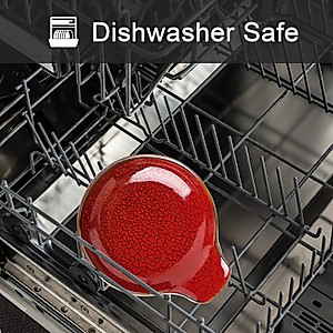 KQRIV Ceramic Spoon Rest for Stove Top - Red Spoon Rest for Kitchen Counter, Heat Resistant Cooking Utensil Rest - Dishwasher Safe -Modern Kitchen Decor