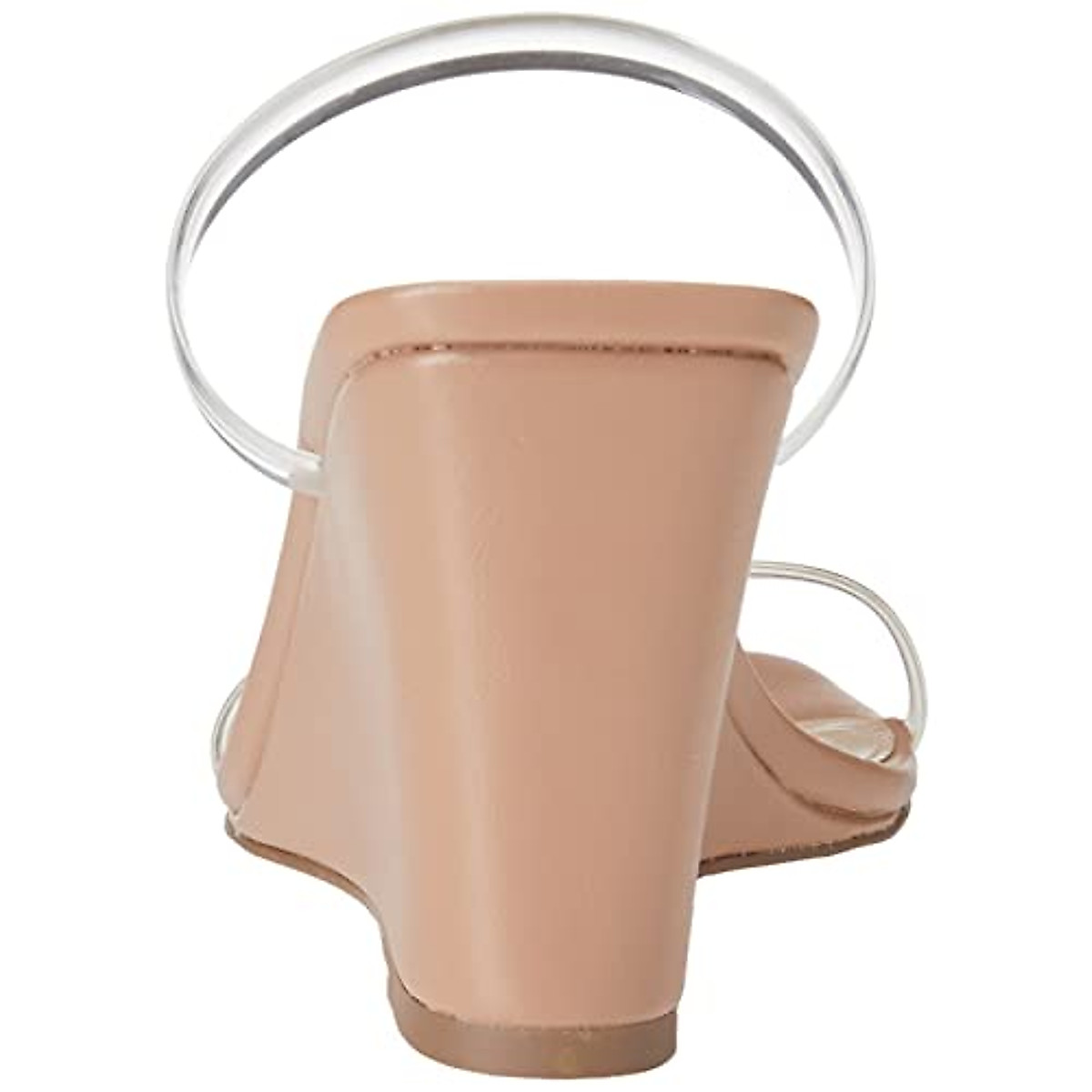 The Drop Women's Sophia Two Strap Wedge,Clear, 7.5