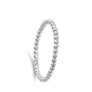 Stackable Ball Bead Eternity Unique Ring New 925 Sterling Silver Band Size 3