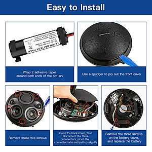 Kratax 3500mAh Rechargeable Replacement Battery for Harman Kardon Onyx Studio 1/2/3/4 Wireless Bluetooth Speaker, Real Capacity HK Onyx Battery, Same Quality as Original Battery