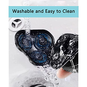 Gleway SH50/52 Replacement Heads Compatible with Philips Series 5000 Electric Shavers, SH50 MultiPrecision Blades Upgrade Heads Compatible with Norelco Series 5000 Razors, 3 Pack with Brush