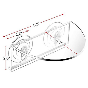 2Pack Aquarium Shelf,Transparent Acrylic Ledge Plants Holder for Substrate and Live Plants,with Strong Suction Cups for Fish Tank Multi-Layer Decorations