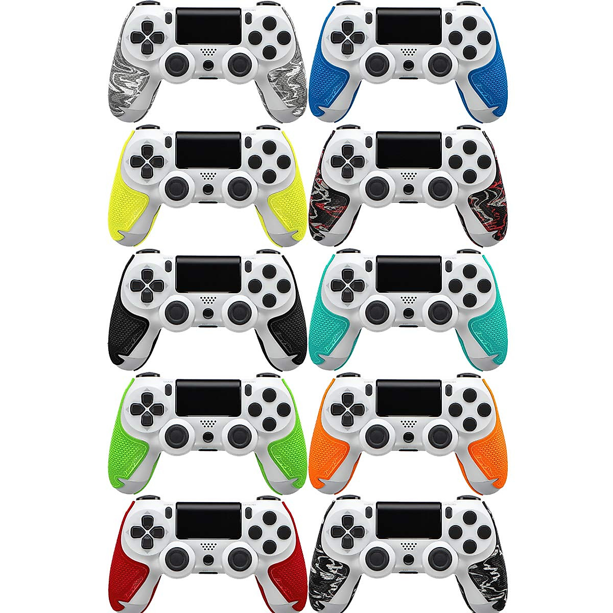Lizard Skins DSP Controller Grip for PS4 Controllers – PS4 Gaming Grip - PlayStation 4 Compatible Grip 0.5mm Thickness - PRE Cut Pieces - Easy to Install – 10 Colors (Jet Black)