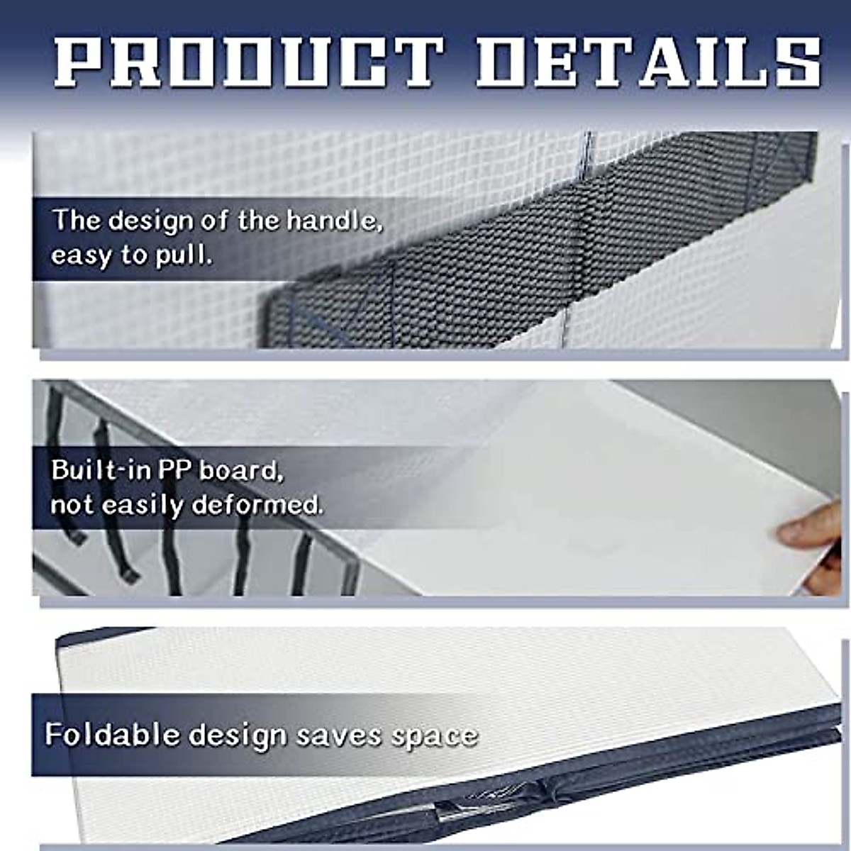 DonYeco 3 Pack Wardrobe Clothes Organizer, 8 Grids Closet Organizer for Jeans, Dimension 15-3/4" x 9-1/2"x 8" (Compartment width: 2")