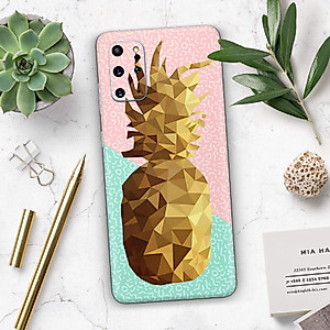 DesignSkinz Geometric Summer Pineapple v1 Protective Vinyl Decal Wrap Skin Cover Compatible with The Samsung Galaxy S20 (Screen Trim & Back Glass Skin)
