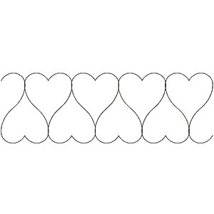 Quilting Stencils for Machine and Hand Quilting - 2 Quilting Stencils for Border Patterns - Heart Border Plastic Quilt Stencil Set with Guide