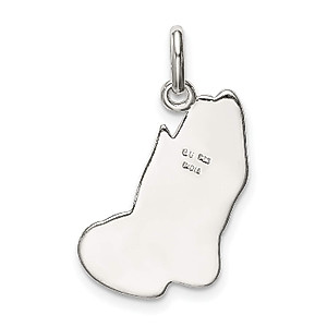 Sterling Silver Praying Hands Charm 26 mm x 15 mm