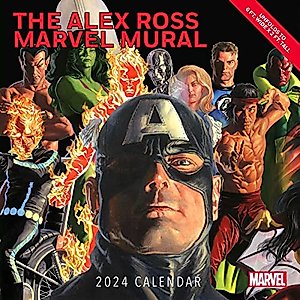 Alex Ross Marvel Mural 2024 Oversized Wall Calendar