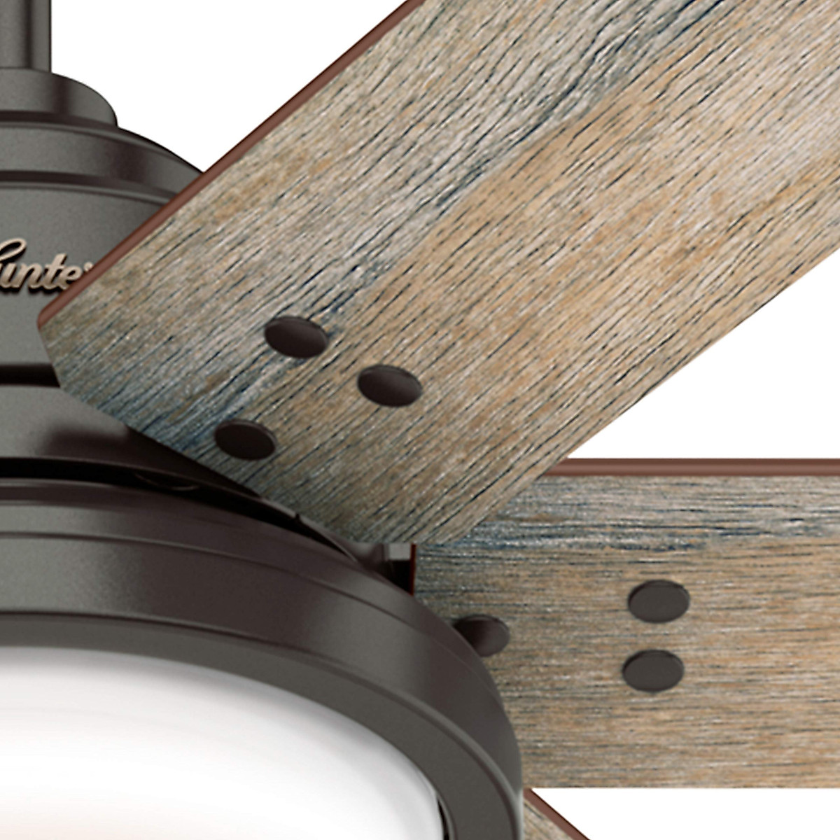 Hunter Fan 60 inch Casual Noble Bronze Indoor Ceiling Fan with Light Kit (Renewed)