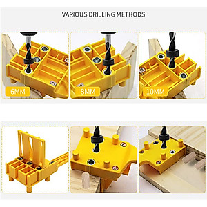 Beeiee Kit Self Centering Dowelling Wood Dowel Hole Drilling Guide, Self Centering Dowelling Jig