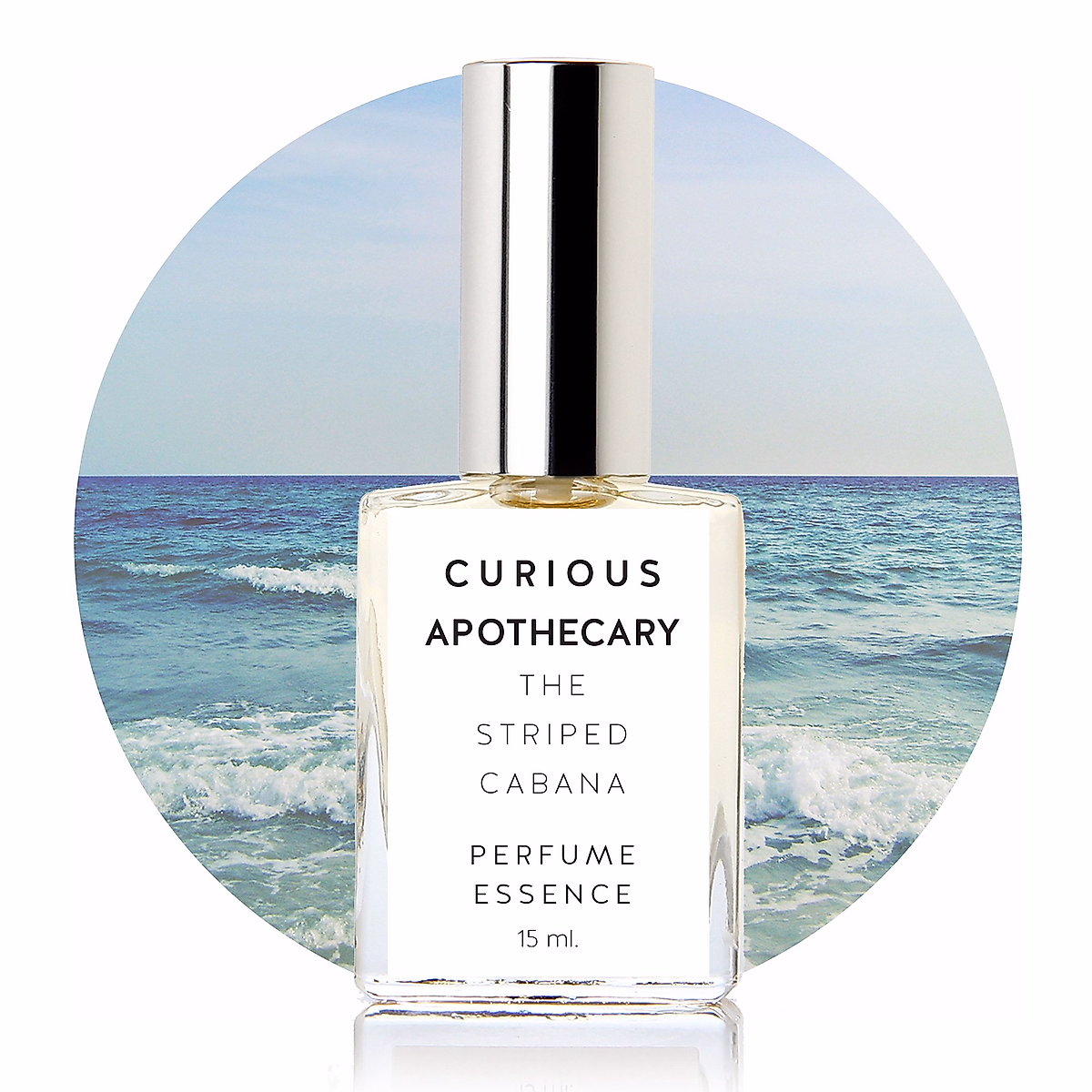Curious Apothecary The Striped Cabana Tropical Coconut Floral perfume for women. 15 ml