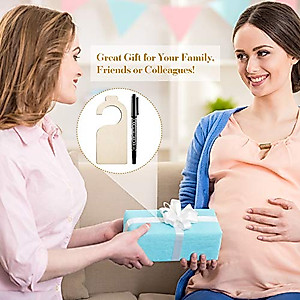 Blank Clothing Rack Divider Wooden Closet Size Divider Baby Closet Blank Organizers Hanger separators Hanging Closet Dividers with Marker Pen for Home Nursery Baby Clothes (15 Pieces)