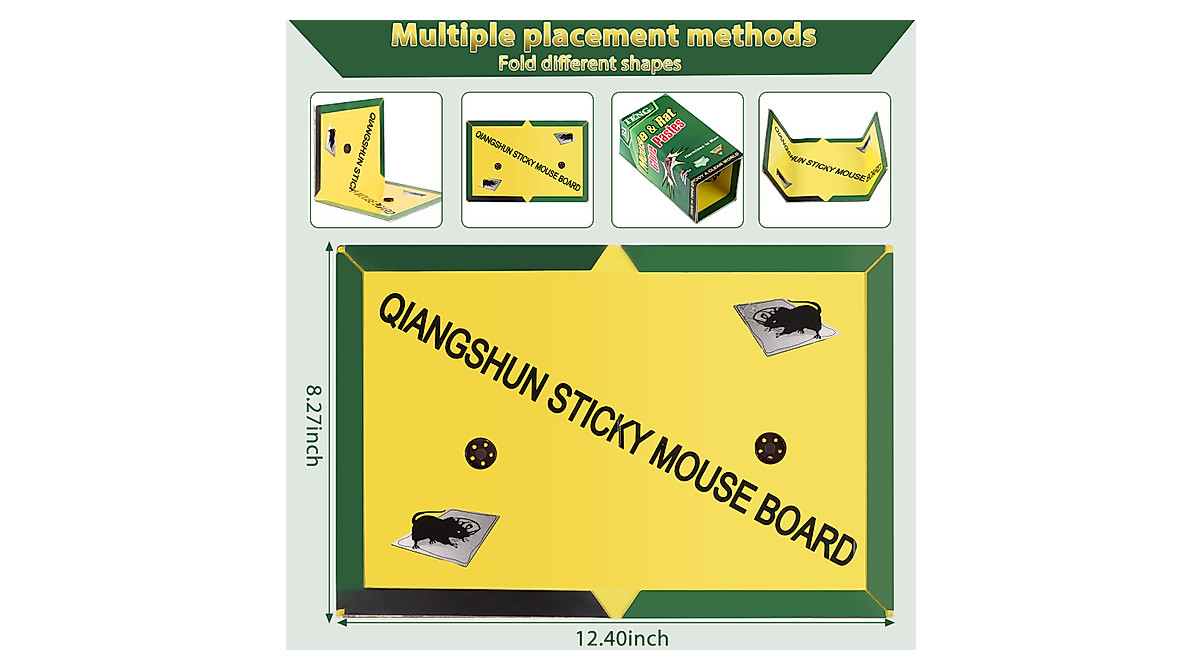 Qualirey 36 Pcs Mouse Glue Traps for Effective Pest Control