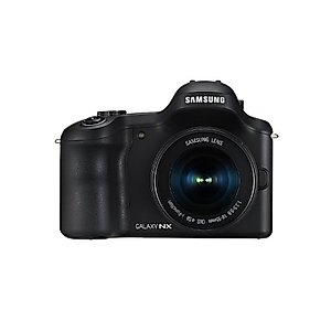 Samsung Galaxy NX EK-GN120ZKAXAR Galaxy Wireless Smart Android 4G Camera 20.3MP Mirrorless Digital Camera with 4.8-Inch LCD with 18-55mm OIS Lens (Black)