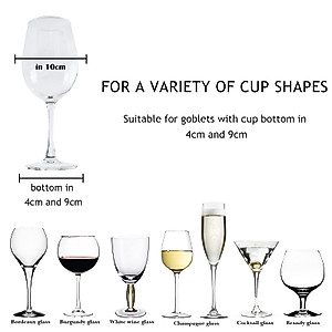 Set of 4 Stemware Wine Glass Hanging Rack, Metal Wine Glass Holder Under Cabinet Organization and Storage for Kitchen Bar Decor