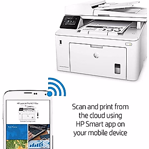 HP Laserjet Pro MFP M227fdw Wireless Monochrome All-in-One Laser Printer, Mobile Print&Copy&Scan&Fax, 1200x1200 dpi, 30ppm, Auto Duplex Print, 2.7" Color TS, Wi-Fi, Ethernet, Lanbertent Printer Cable