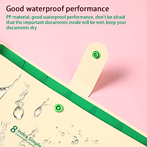 Accordion Aesthetic Folder Letter Size with 8 Pocket/Snap Closure/Tab, Folder for Important Documents Cute, Filing Envelopes Expandable, Expanding File Organizer (Pink)
