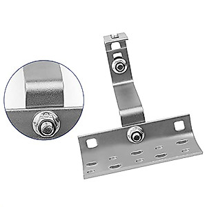 Kamonda Stainless Steel Solar PV Photovoltaic Mounting Bracket Adjustable Tile Roof Hook Solar PV Bracket Hook Silver