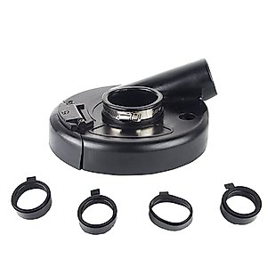 Dust Shroud for 7 Inch Angle Grinder, Universal Grinder Dust Shroud, 7 Angle Grinder Vacuum Attachments Surface Grinding Dust Shroud Black Dust Cover
