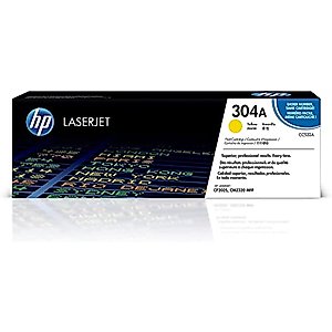 Original HP 304A Yellow Toner Cartridge | Works with HP Color LaserJet CM2320 MFP, HP Color LaserJet CP2025 Series | CC532A
