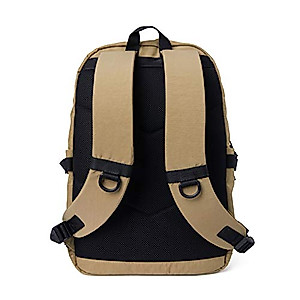 BT21 Space Wappen Collection Lightweight Canvas Mesh Casual Student Backpack, Beige